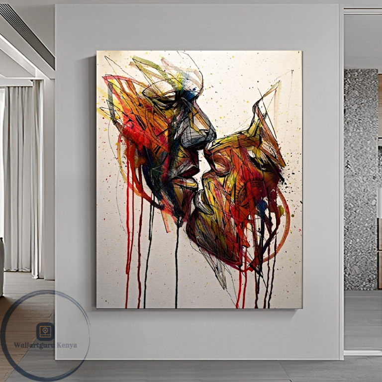 Abstract Kiss - Wallart Guru