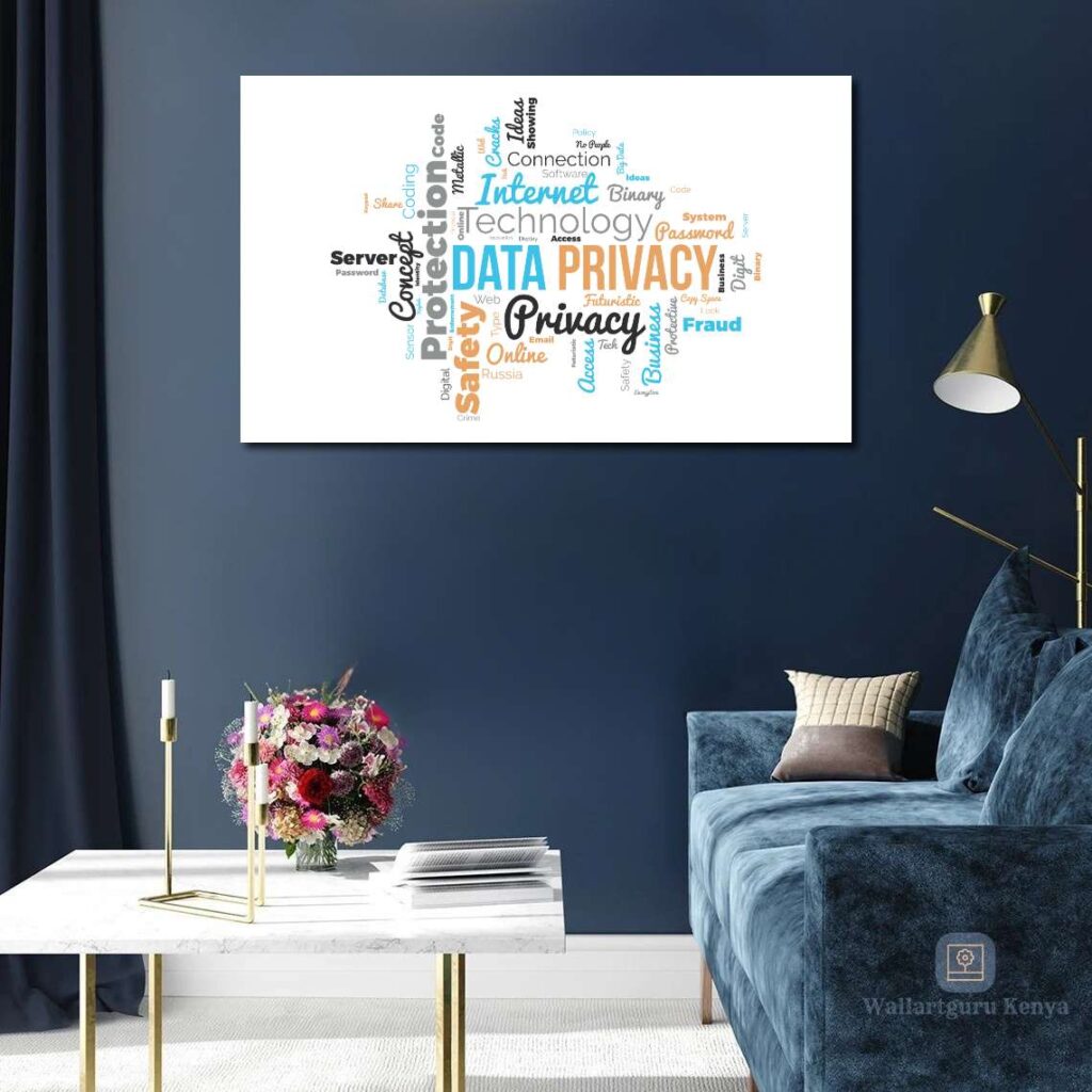 Data Privacy Word Quotes Canvas Art - Wallart Guru