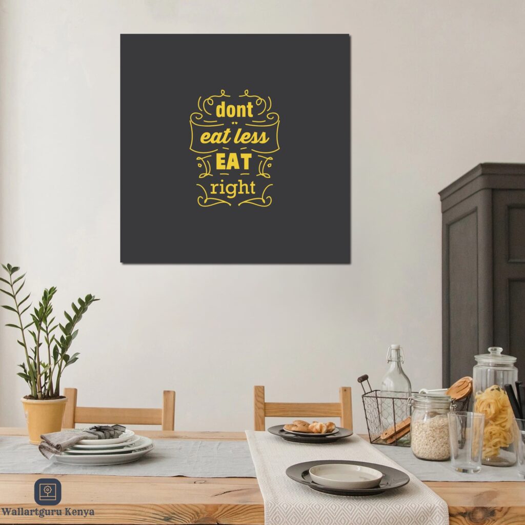 Eat-Right-Quote Canvas Art - Wallart Guru