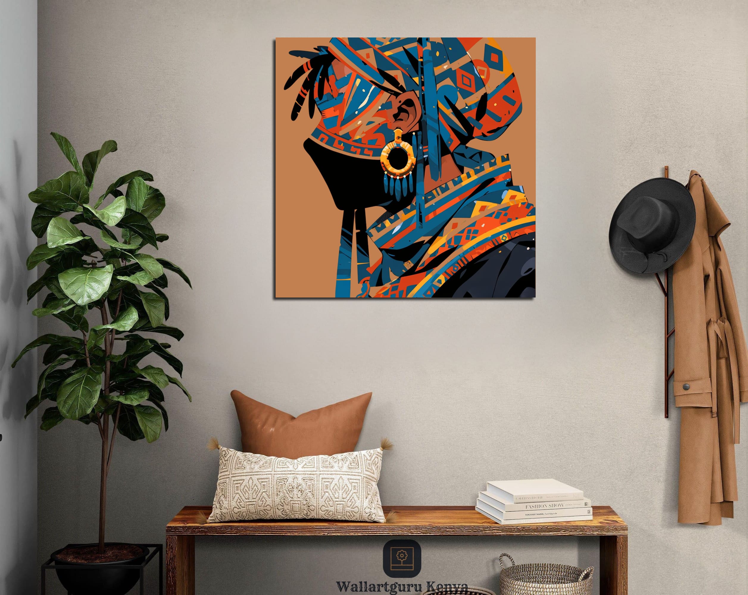 Ivorian Man Abstract Canvas Art - Wallart Guru